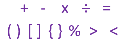 Mathematical Symbols To Represent Operations And Relations