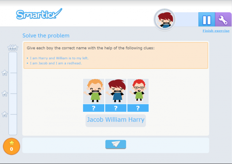 Logic Exercises at Smartick and a Math Ridle - Elementary Math
