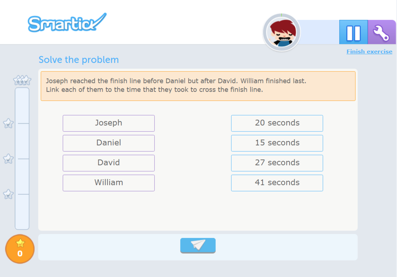 Logic Exercises at Smartick and a Math Ridle - Elementary Math
