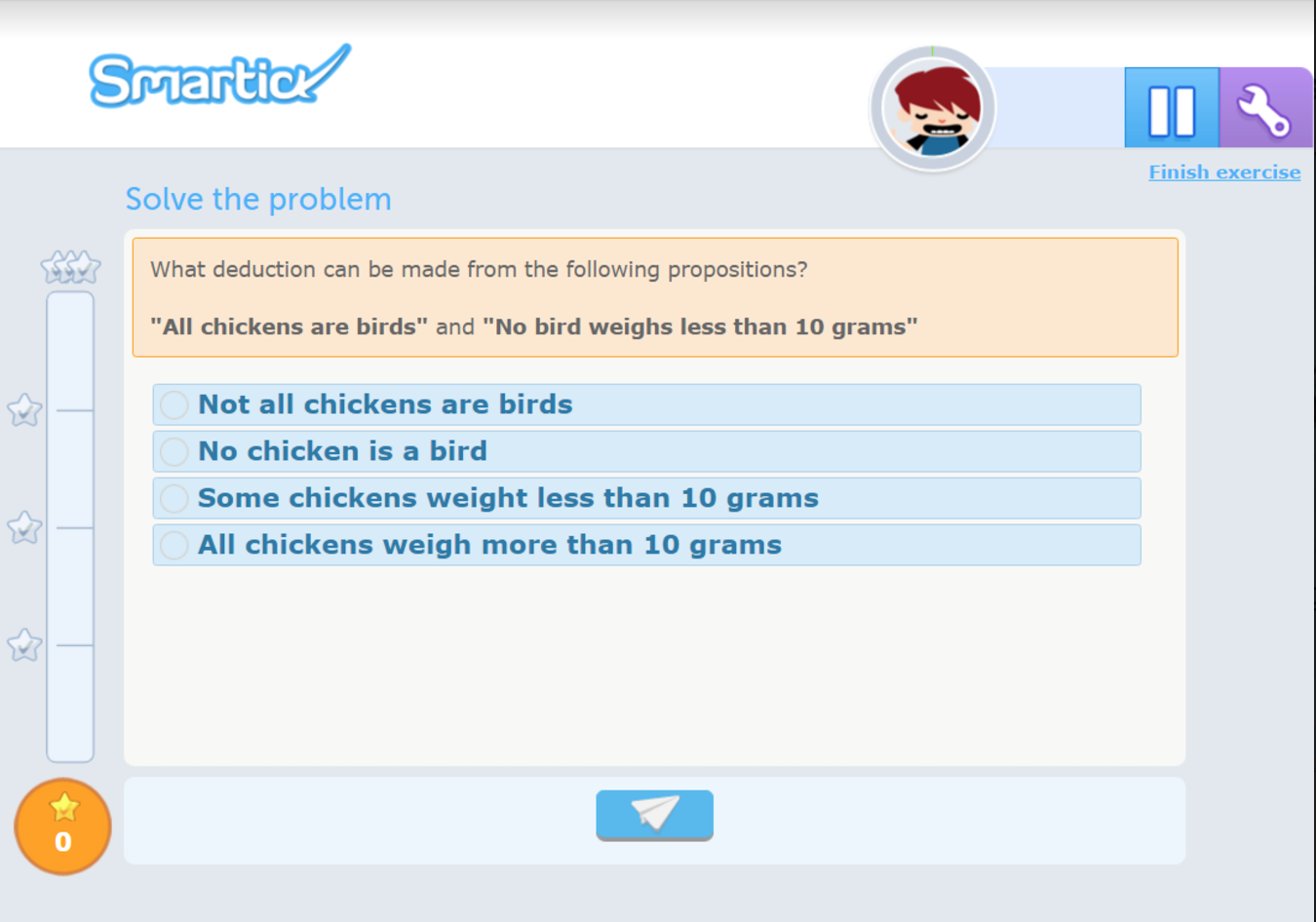 Logic Exercises at Smartick and a Math Ridle - Elementary Math