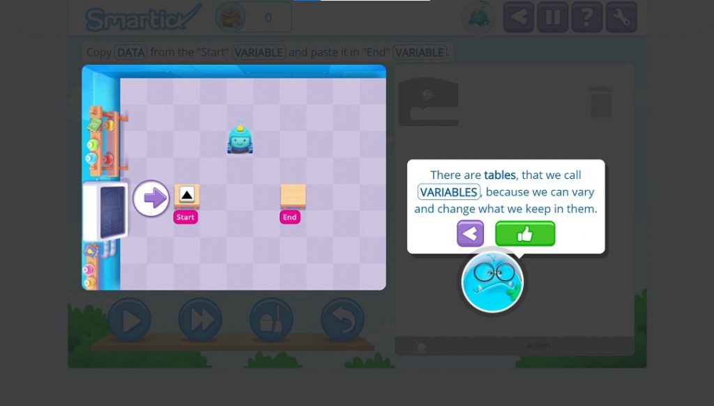 Robby's New Laboratory. What are Variables in Coding? - Smartick