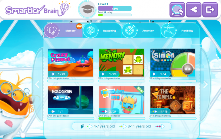 Exercising Memory with SmartickBrain Games - Smartick